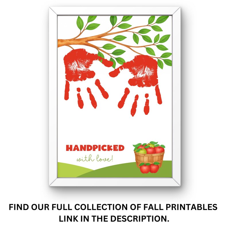 Apple Handprint Poem Art: Fall Keepsake Craft (instant Download PDF) - Etsy