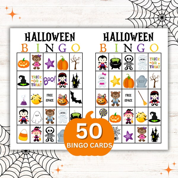 Instant Download Halloween Bingo - Etsy