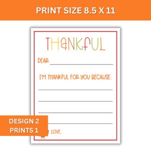 Thanksgiving Gratitude Cards: Printable Thankful Cards (instant ...