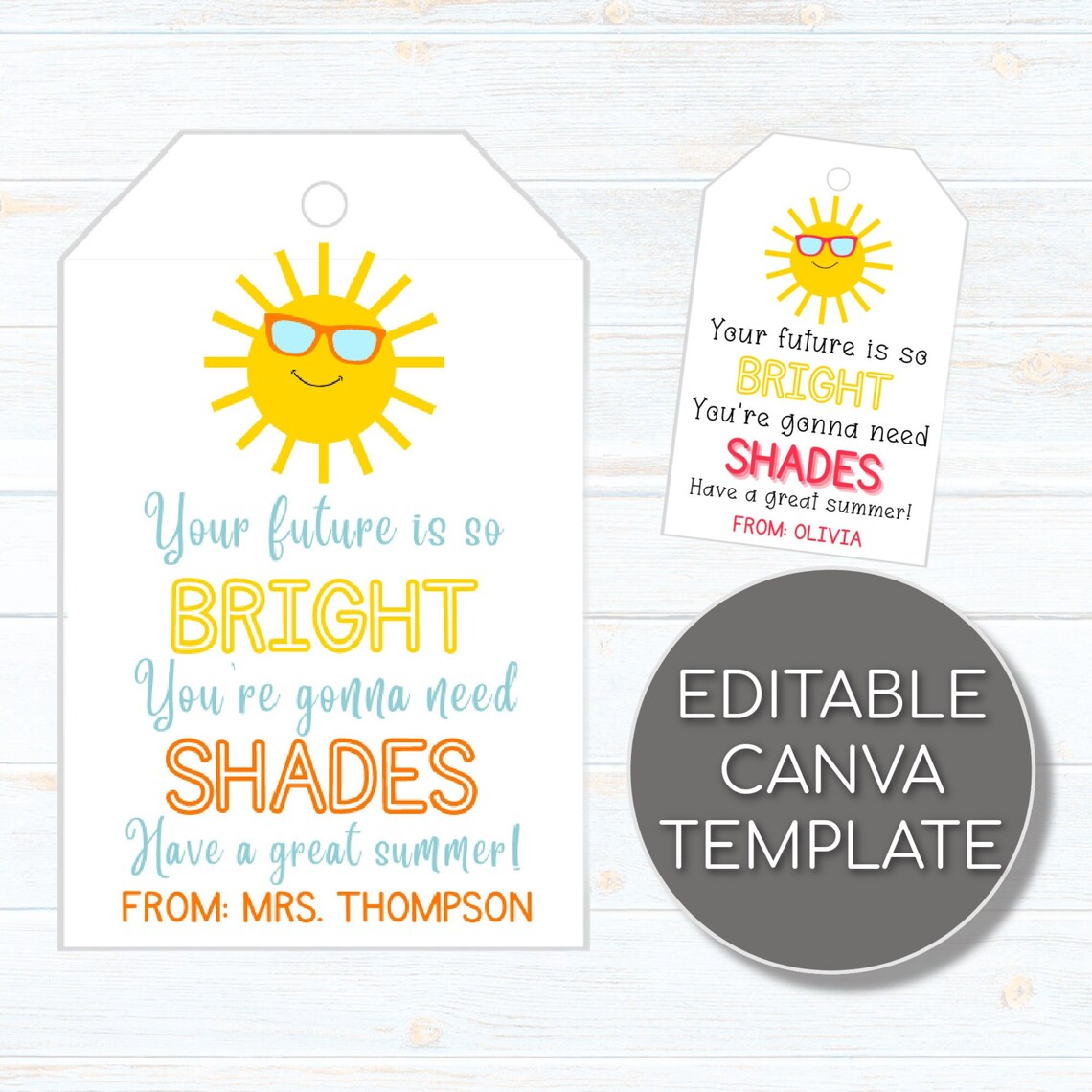 Future so Bright You're Gonna Need Shades Editable End of - Etsy