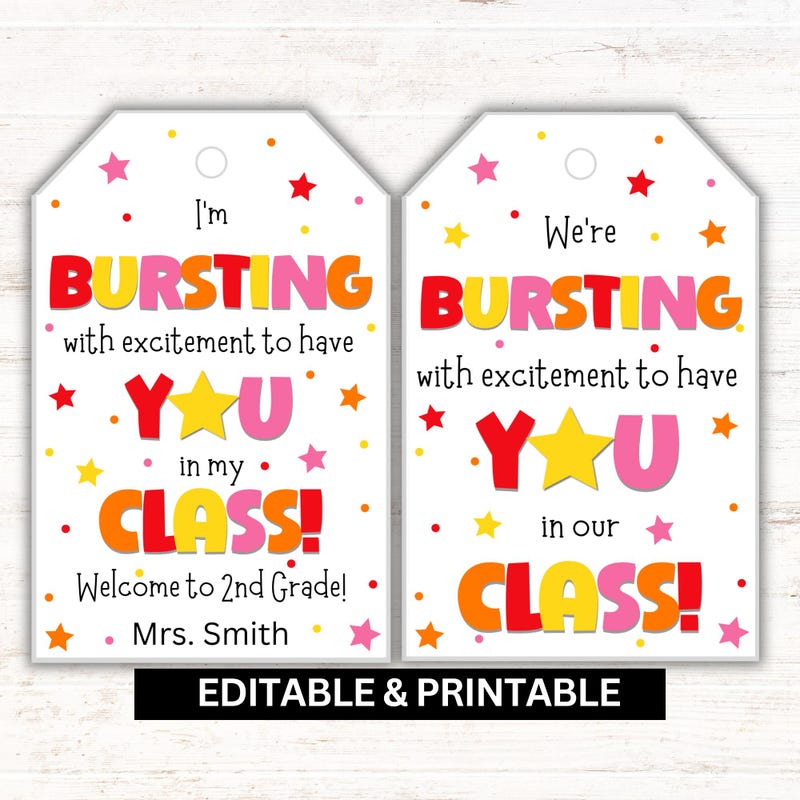 Welcome Bag Tags - Etsy