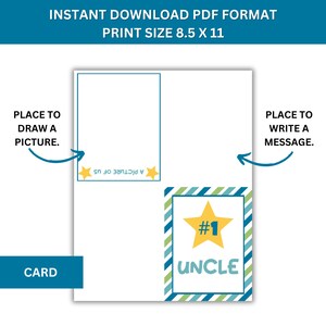 All About My Uncle Printable Father's Day Gift Instant Download PDF ...