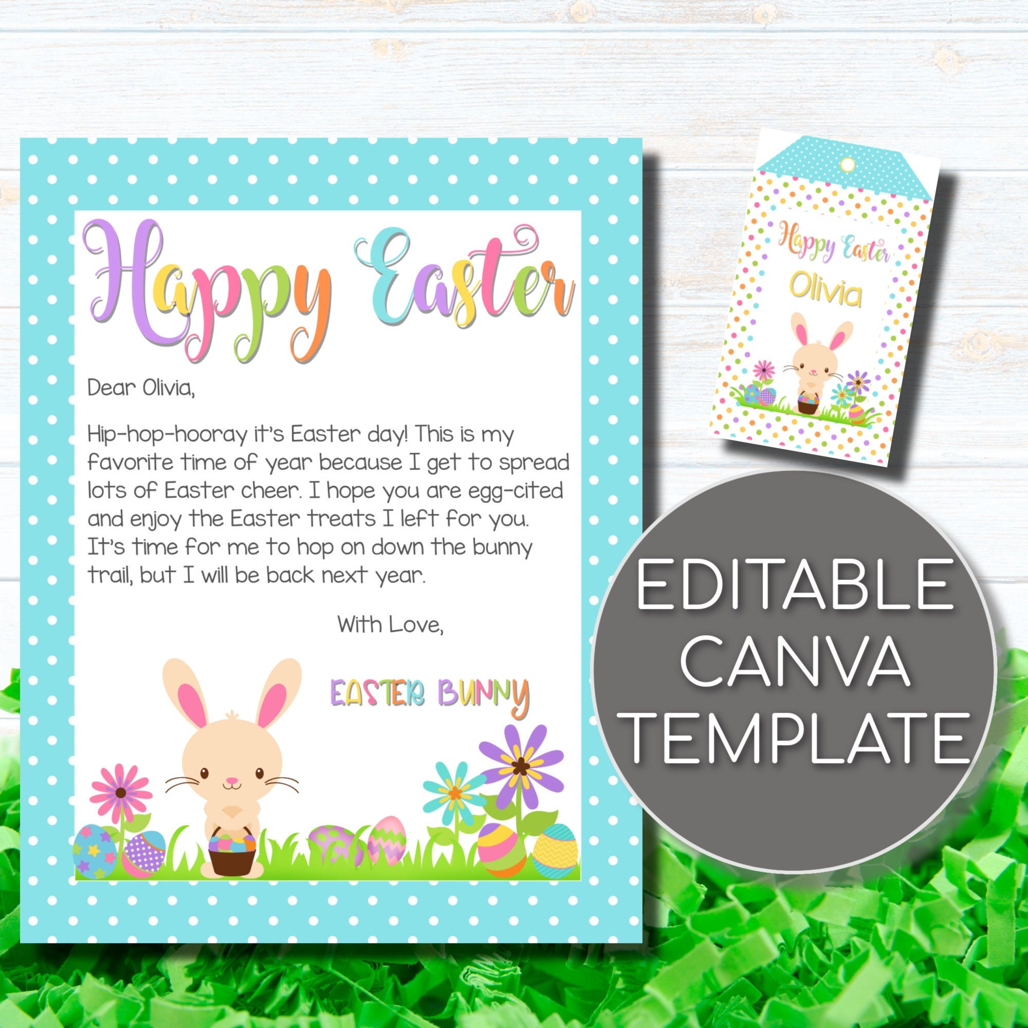 Easter Letter Canva - Etsy