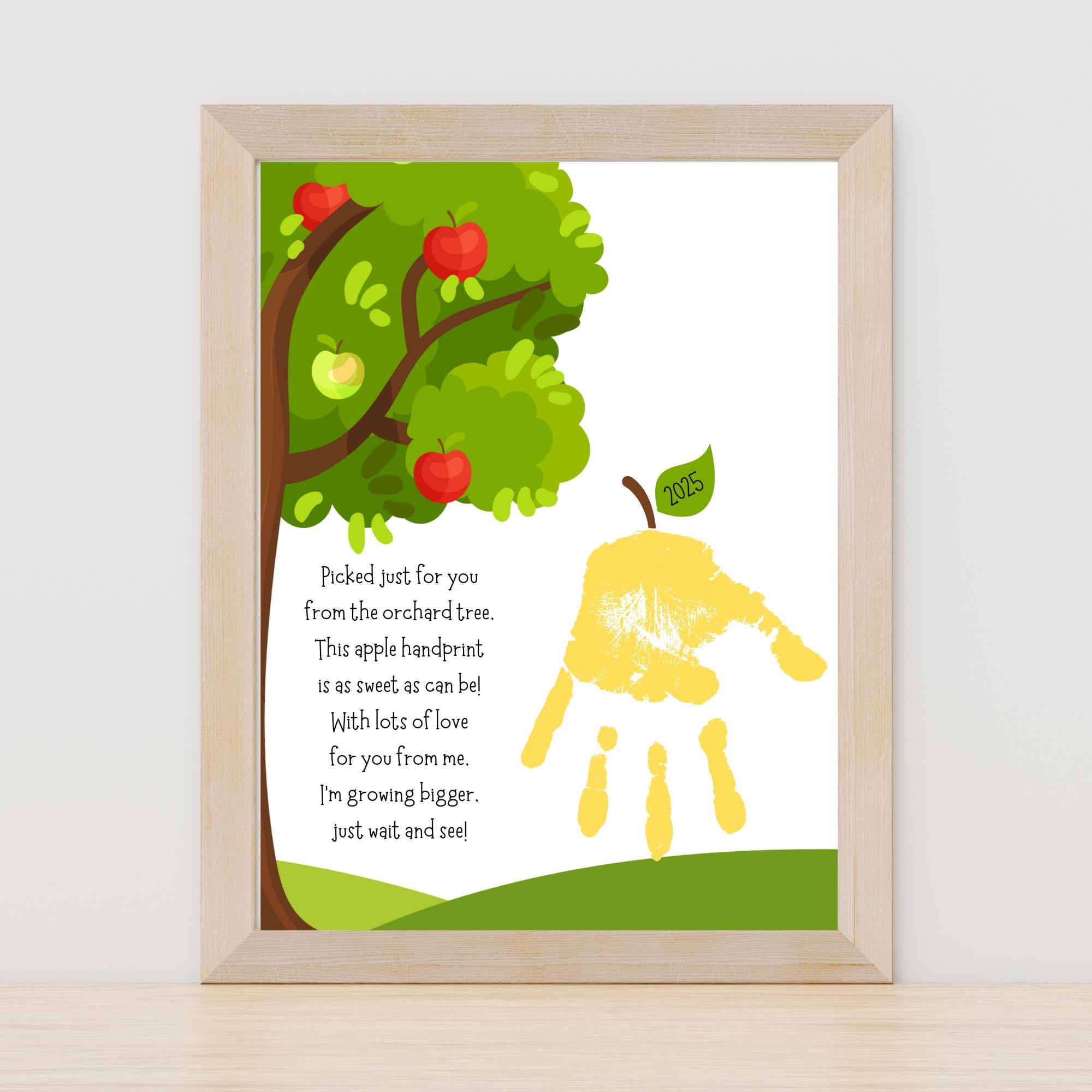 Apple Handprint Poem Art: Fall Keepsake Craft (instant Download PDF) - Etsy