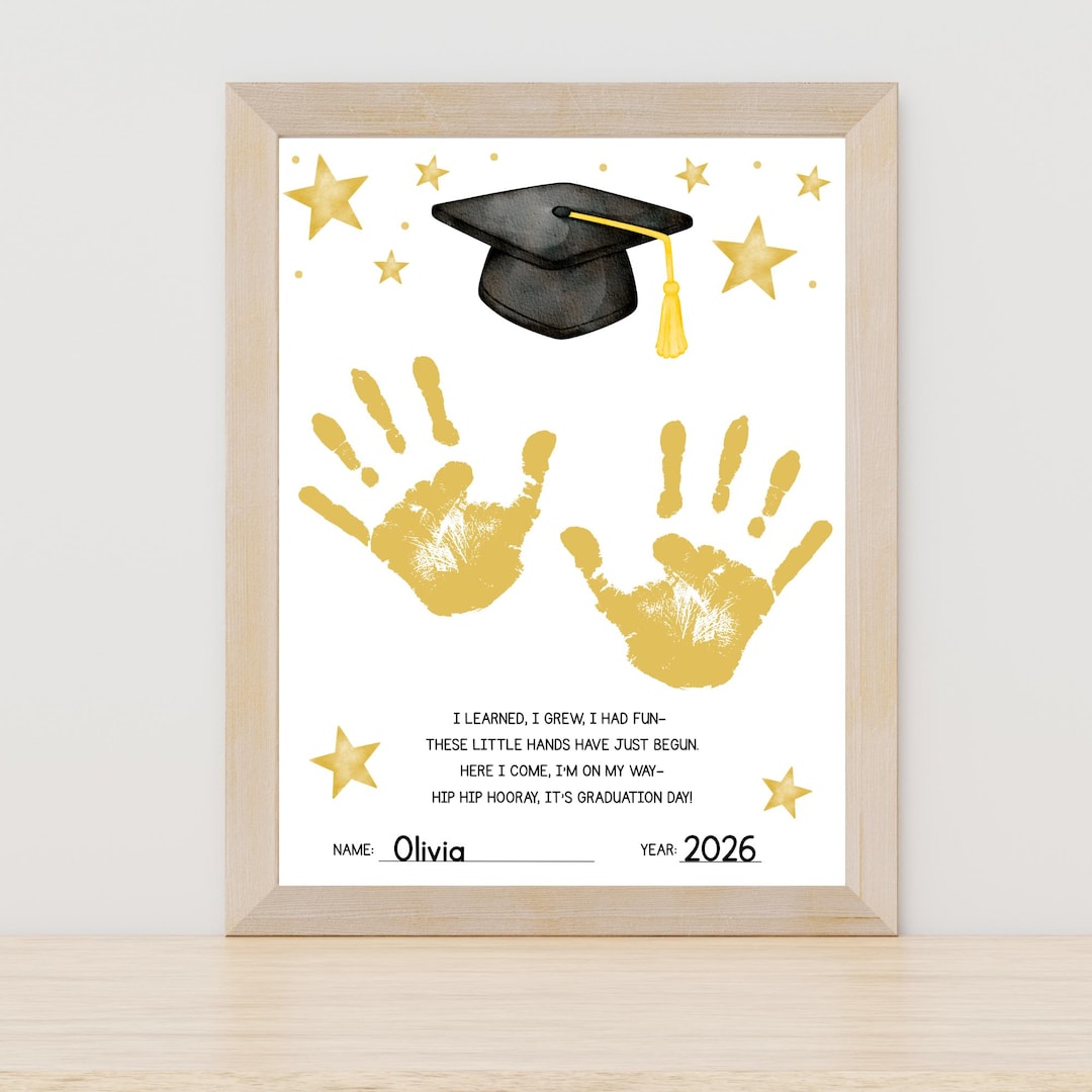 Kindergarten Graduation Handprint Poem Printable, Last Day of School ...