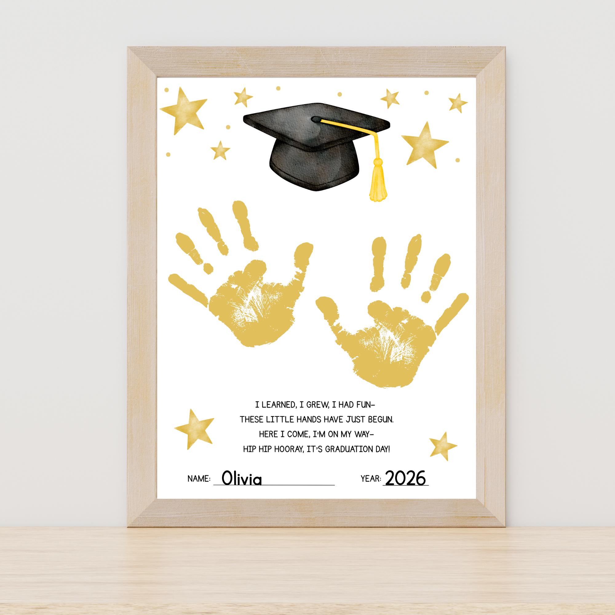 Kindergarten Graduation Handprint Poem Printable, Last Day of School ...