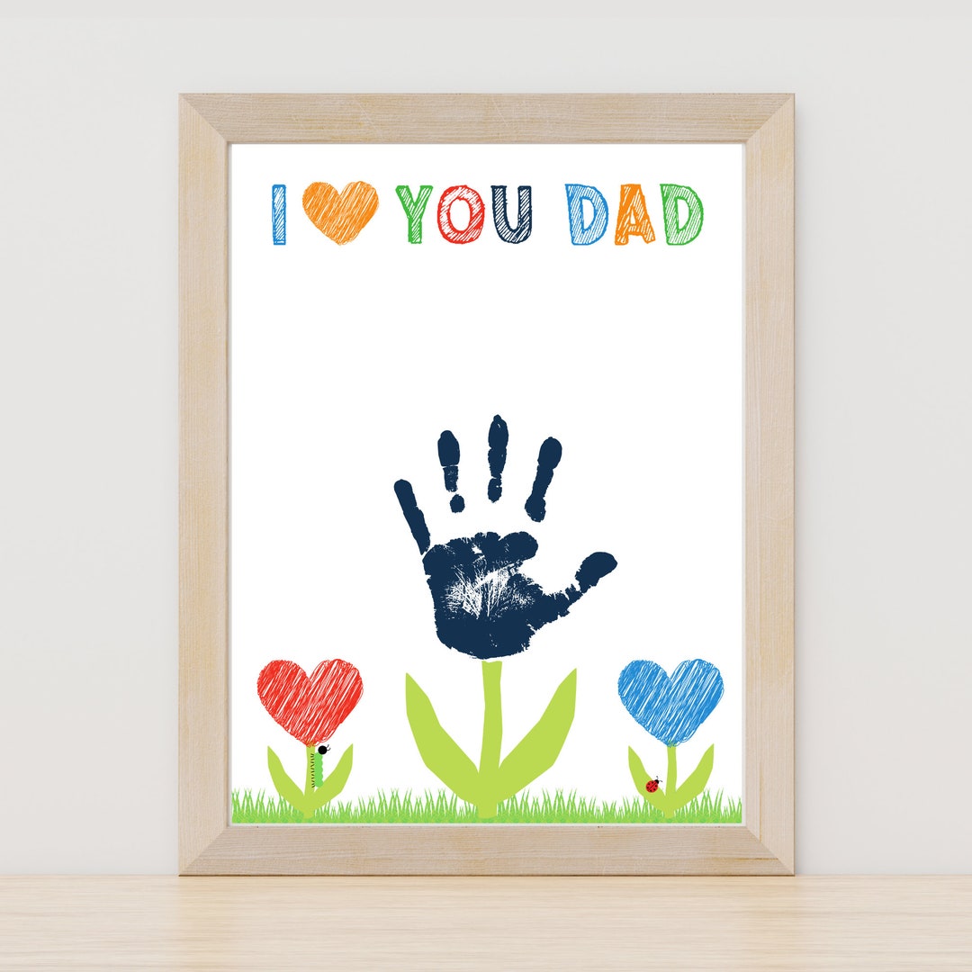 Father's Day Handprint Art: Custom Kids Keepsake (instant Download) - Etsy