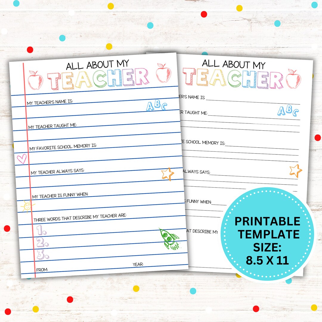 Teacher Appreciation Printable Teacher Appreciation Week Gift Thank You ...