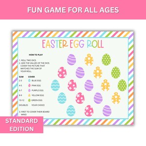 Easter Egg Roll Game Printable | Fun Easter Activity for Kids | Instant ...