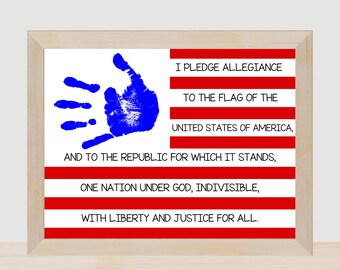 American Flag Handprint Craft Patriotic Handprint Template Happy 4th of ...