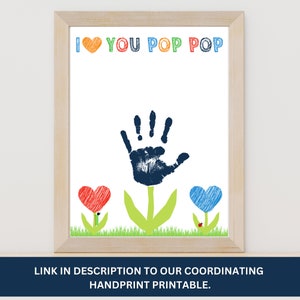 Father's Day Gift All About My Pop Pop Printable, Birthday Gift for ...