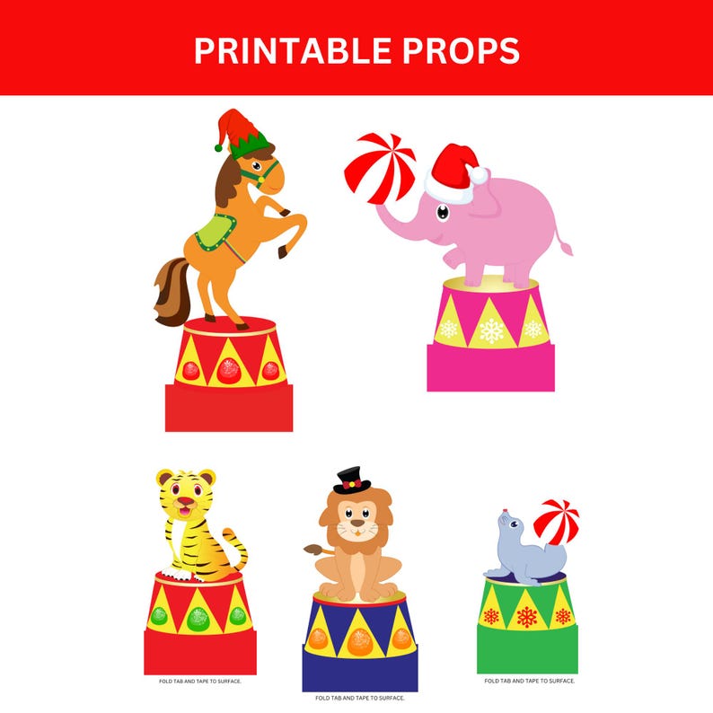 Elf Circus Prop Printable | North Pole Circus Adventure | Instant ...