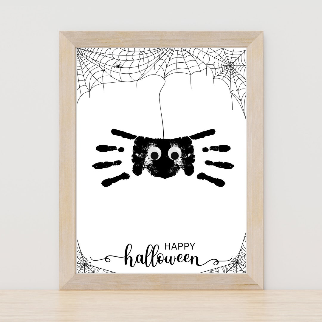 Spider Web Handprint Printable | Halloween Craft for Kids | Instant ...