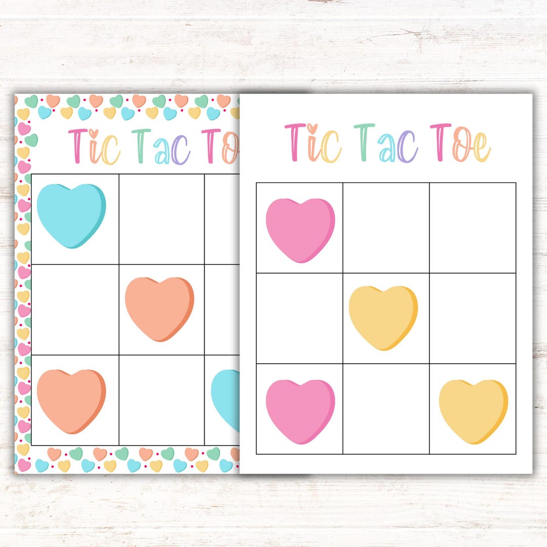 Valentine Tic Tac Toe Printable | Valentine Games | Instant Download ...