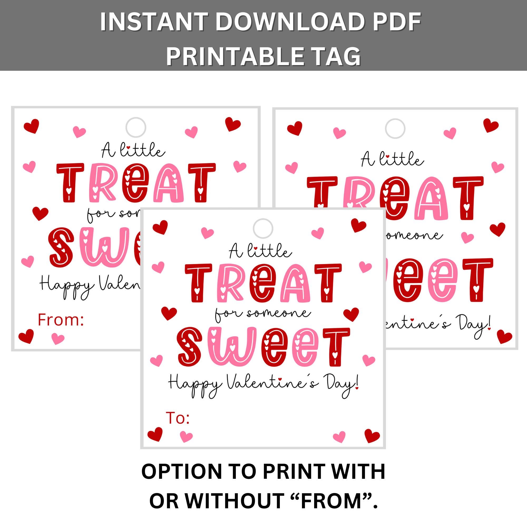 Valentine Tags A Little Treat for Someone Sweet | Printable Classroom ...