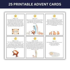 Nativity Story Advent Calendar Printable for Kids (PDF Download) - Etsy