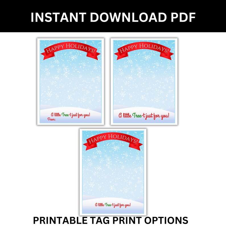 Holidays Treat Tags | Editable Christmas Treat Tag | Instant Download ...