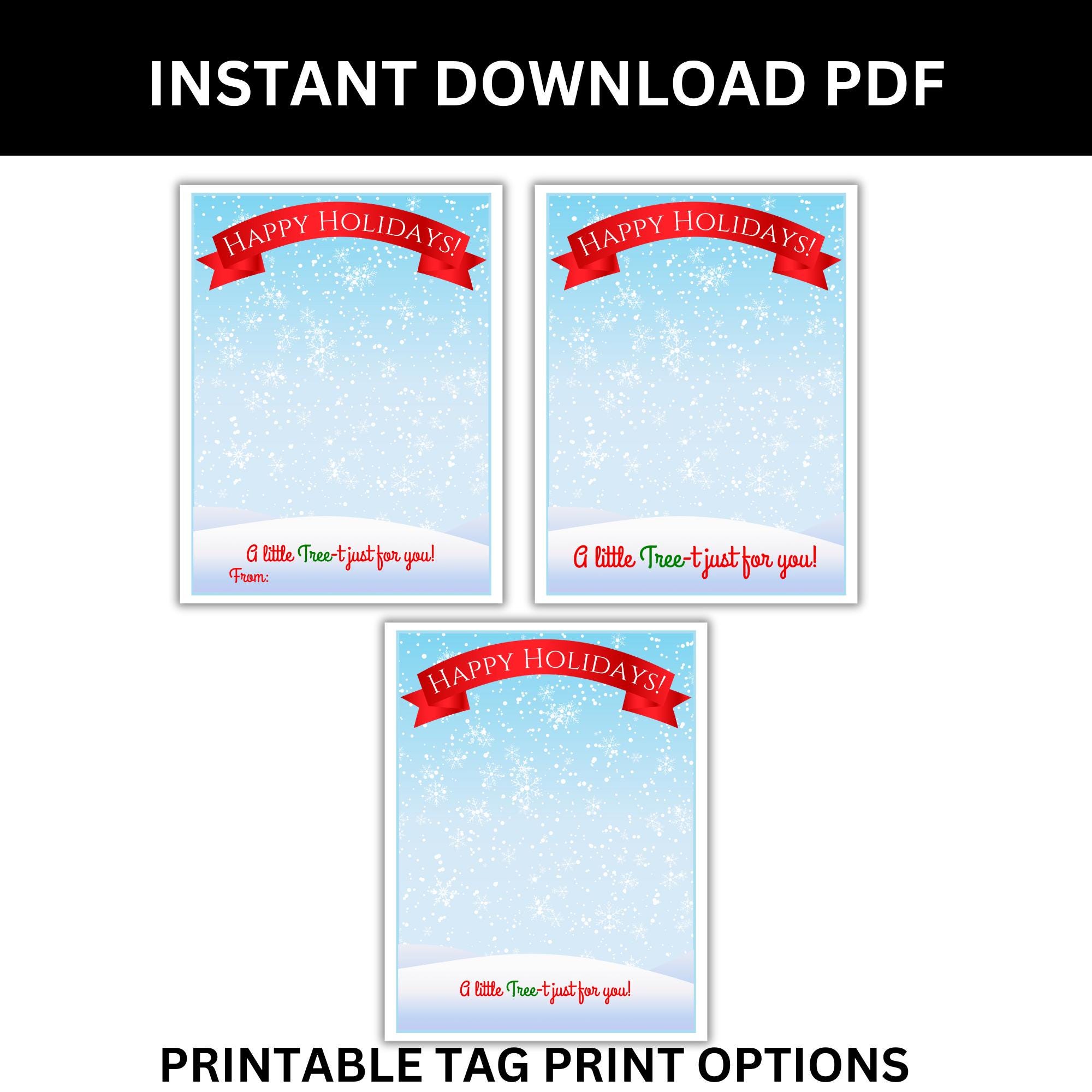 Holidays Treat Tags | Editable Christmas Treat Tag | Instant Download ...
