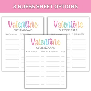 Valentine Guessing Game | Guess the Hearts in the Jar | Printable ...