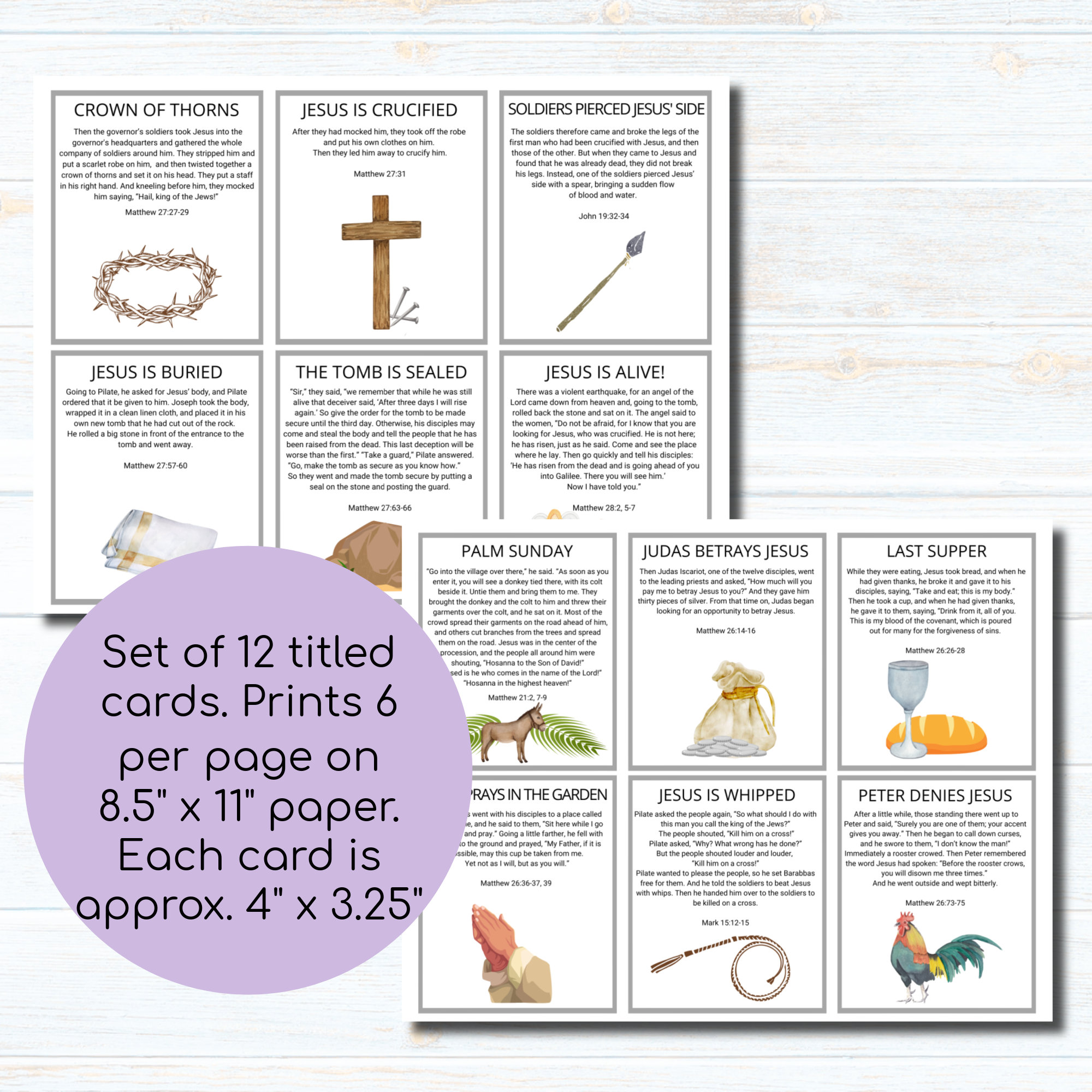 Printable Easter Resurrection Story Cards Printable Easter Card