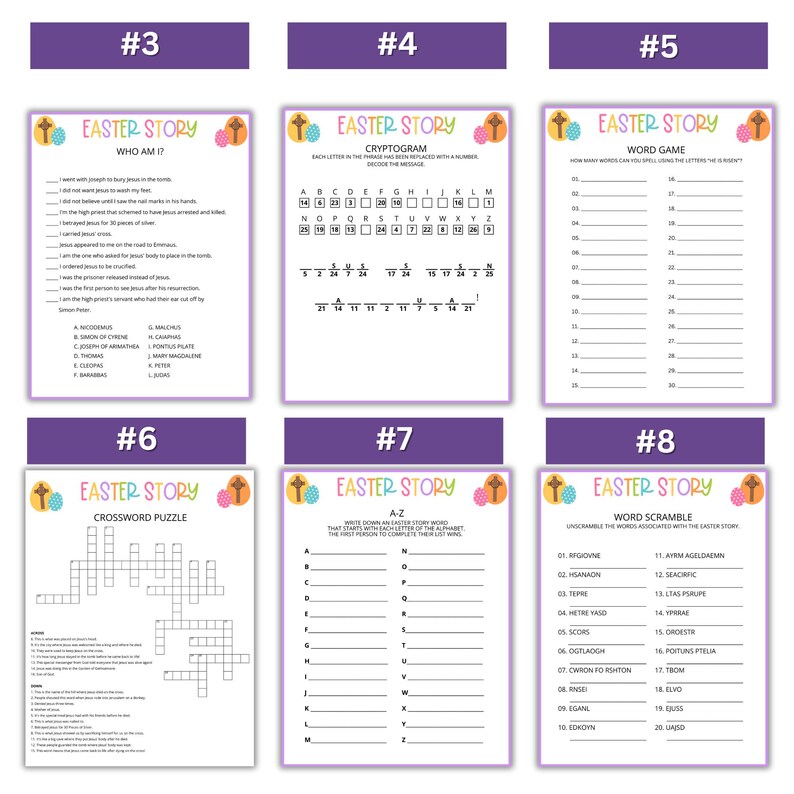Christian Easter Game Bundle | 15 Jesus Story Activities | Printable ...