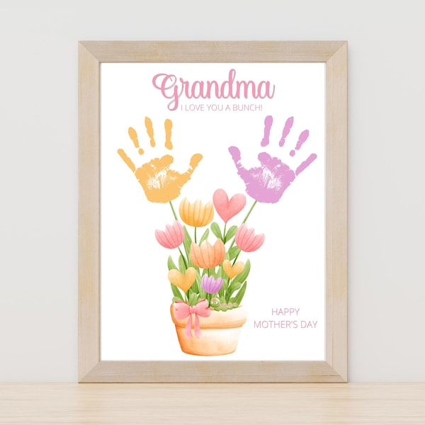 Handprint Flower Art - Etsy