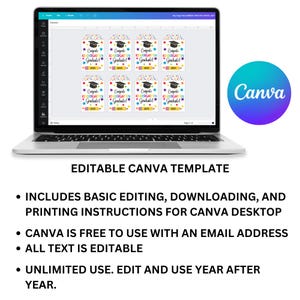 Editable Kindergarten Graduation Gift Tags, End of Year Gift Tags for ...