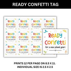 Ready Confetti Poem and Tag Printable, Back to School Poem, Meet the ...