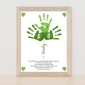 St. Patrick’s Day Trinity Shamrock Poem | Christian Craft | Handprint ...