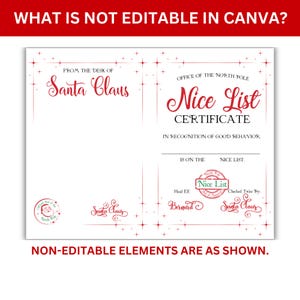 Letter From Santa and Nice List Certificate, Editable Christmas ...