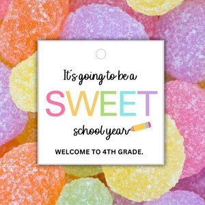 Editable Back to School Gift Tags: Sweet School Year, Canva Template ...