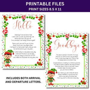 New Elf Arrival and Departure Letters, First Year Elf Arrival, Editable ...
