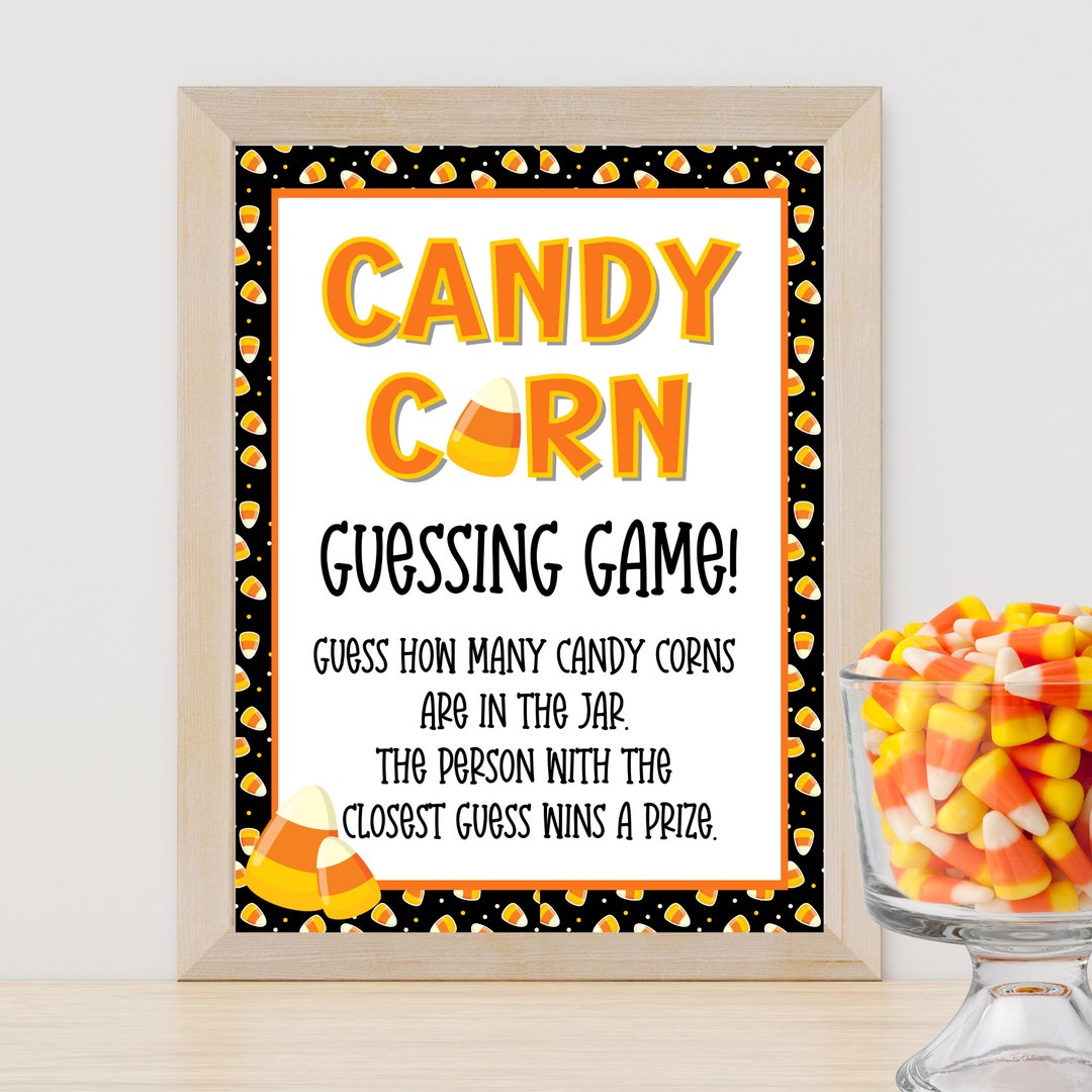 Buy Candy Corn Guessing Game Printable, Halloween Party Game, Halloween ...