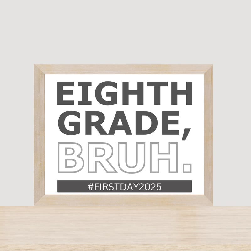 First Day of 8th Grade - Etsy