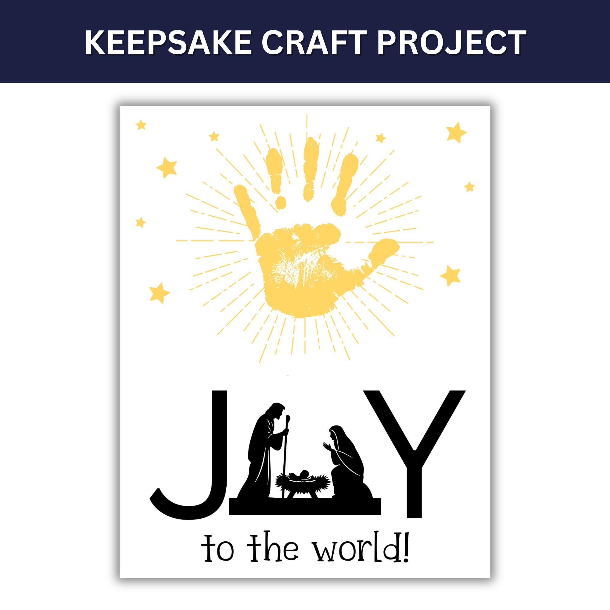 Joy to the World Handprint Printable | Christmas Nativity Craft ...