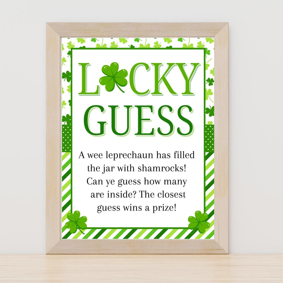 Lucky Guess St. Patrick’s Day Guessing Game | Instant Download ...