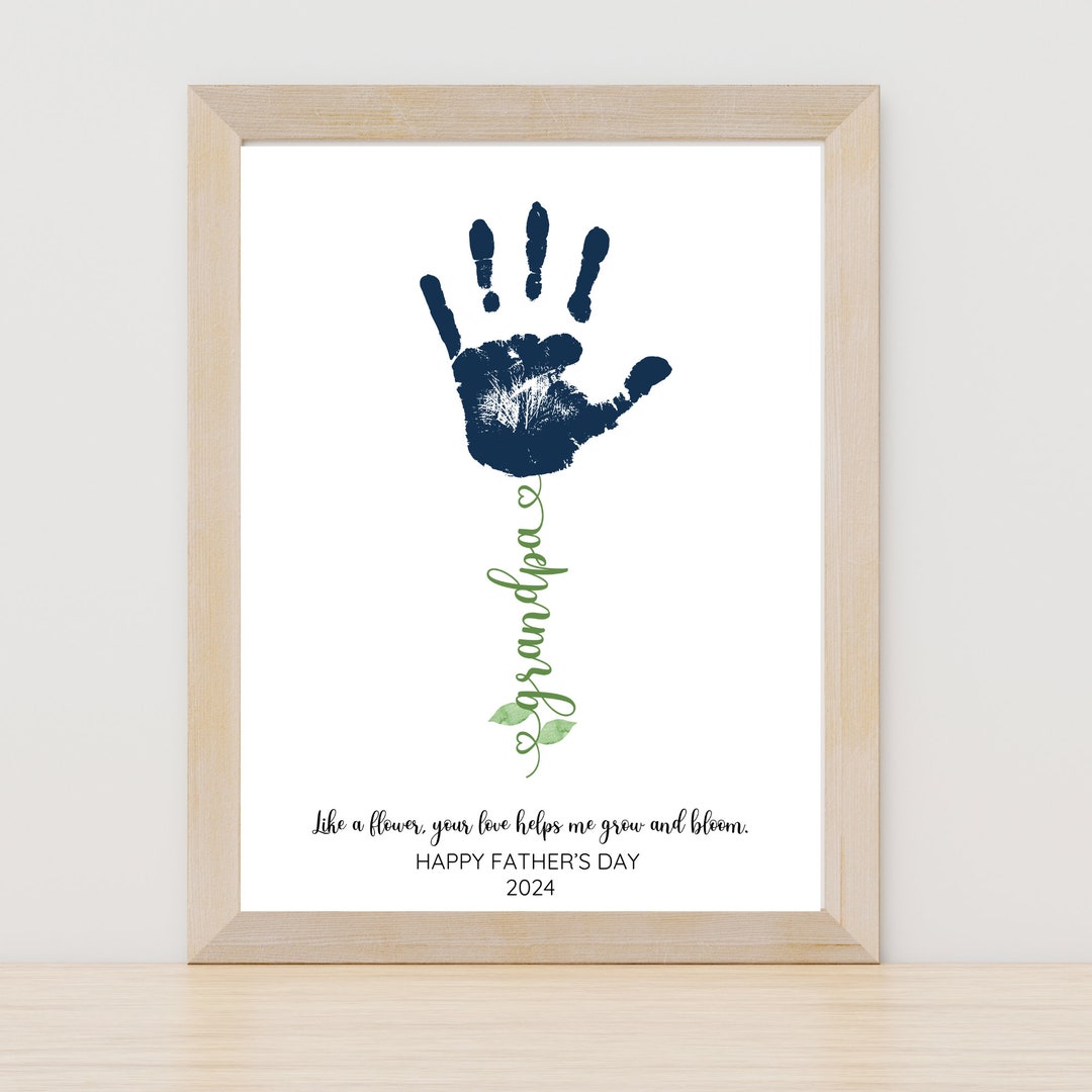 Father's Day Handprint Printable | DIY Craft Gift for Grandpa ...