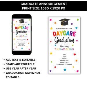 Daycare Graduation Bundle Program Invitation Diploma Graduate Keepsake ...