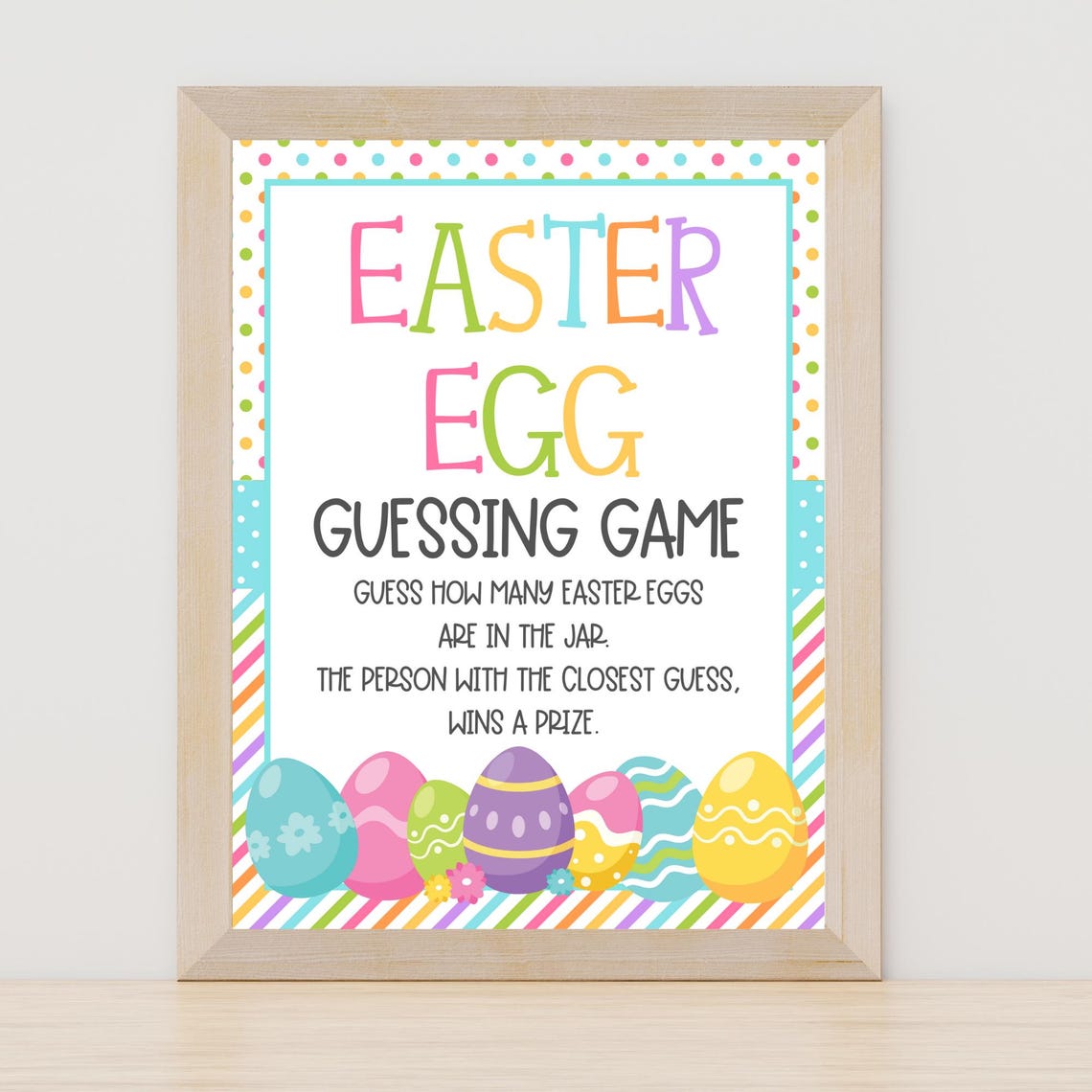Easter Egg Guessing Game: Printable Party Activity (instant Download ...