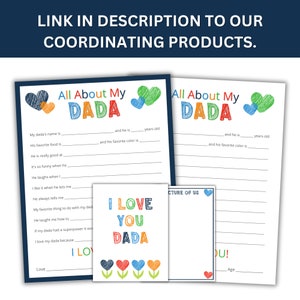 Father's Day Handprint Printable | Dada's Birthday Gift | Instant ...