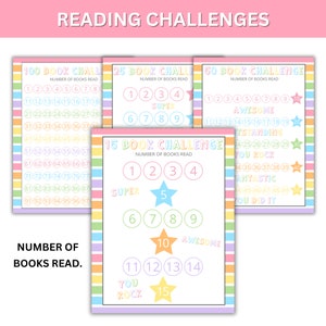 Reading Challenge Printable Bundle | Summer Reading Goals | Reading ...