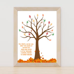 Fall Fingerprint Tree Craft: Kids Autumn Keepsake Art (PDF Download) - Etsy