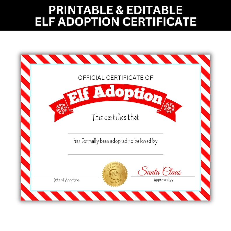 Elf Letter Set Printable and Editable | Arrival, Goodbye, Santa ...