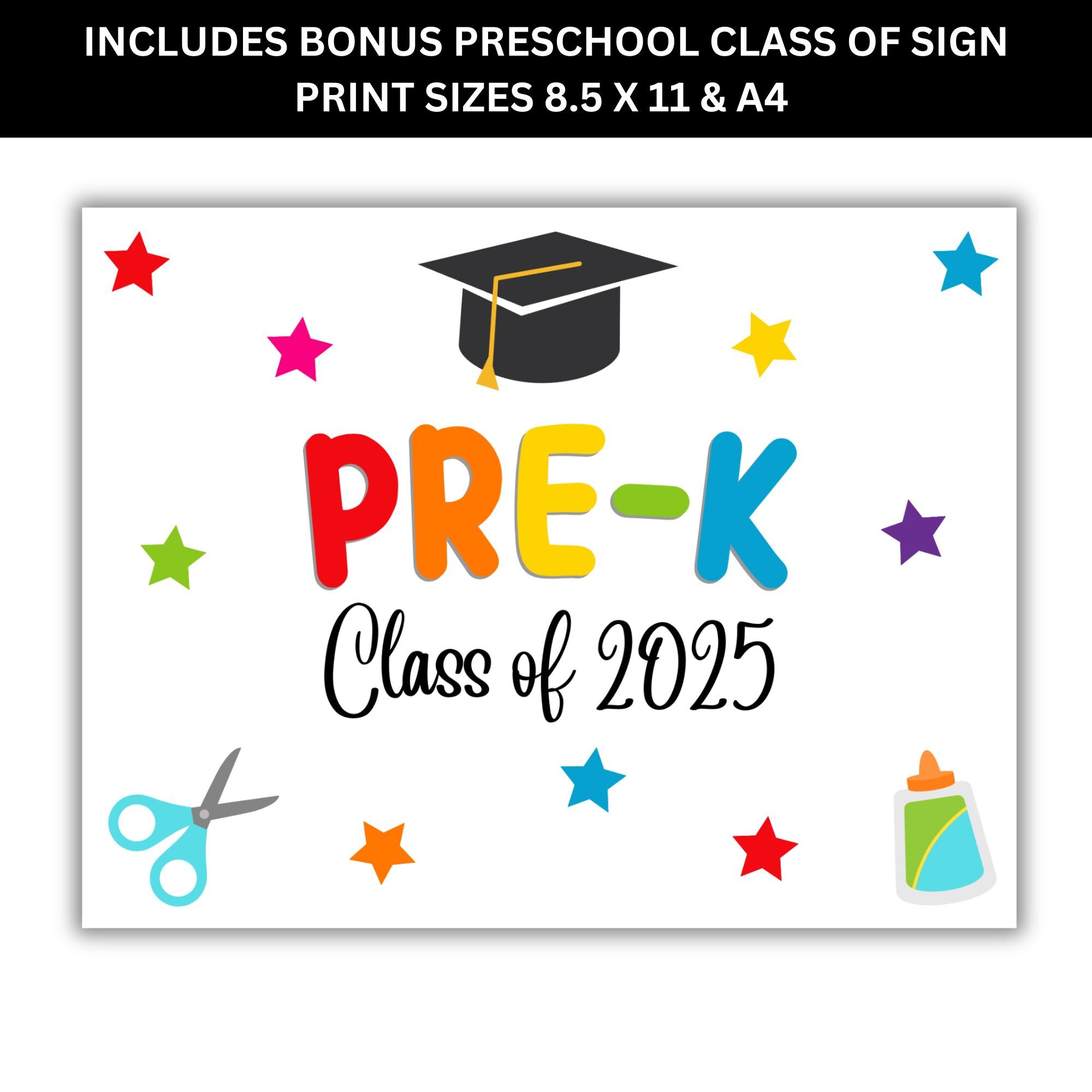 Editable Pre-k Graduation Diploma: Keepsake & Sign (digital Download ...