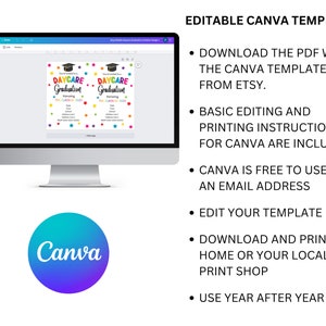 Editable Daycare Graduation Invitation Daycare Printables - Etsy