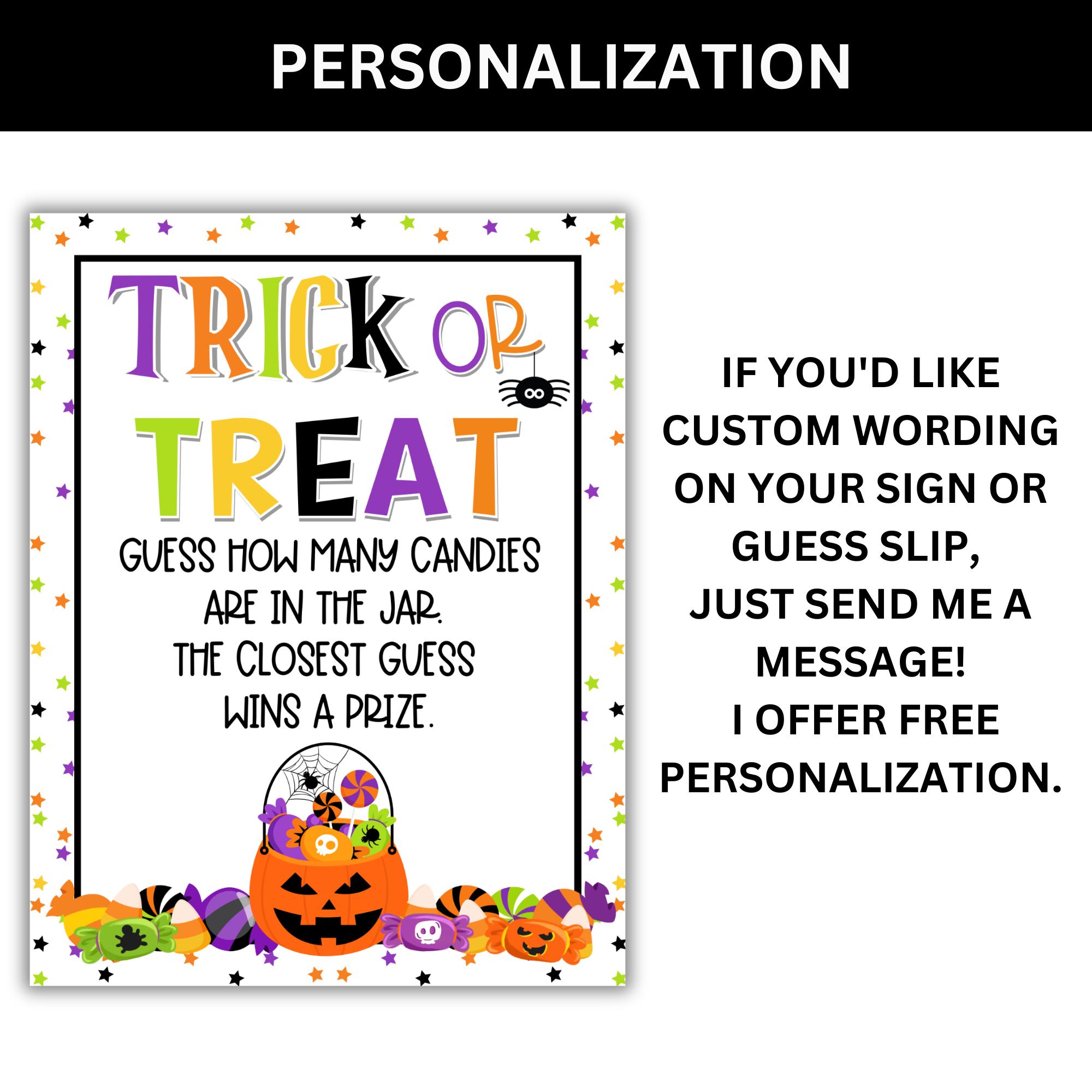 Halloween Candy Guessing Game: Printable Party Activity (PDF Download ...