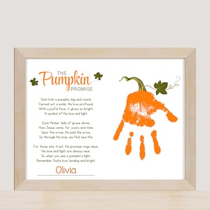 Pumpkin Promise Handprint Craft Printable | DIY Christian Pumpkin Kids ...