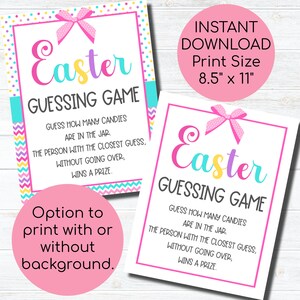 Easter Guessing Game, Printable Easter Games, Guess How Many Candies ...