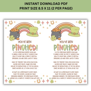 You've Been Pinched St. Patrick's Day Gift Signs, Leprechaun Treats ...