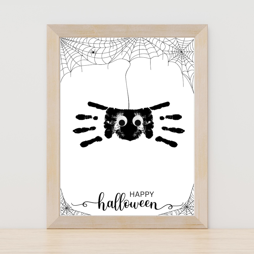 Spider Web Handprint Craft: Halloween Kids Activity (instant Download ...